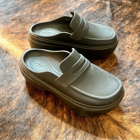 CROCS | Shoes | Crocs Platform Loafers In Black | Poshmark